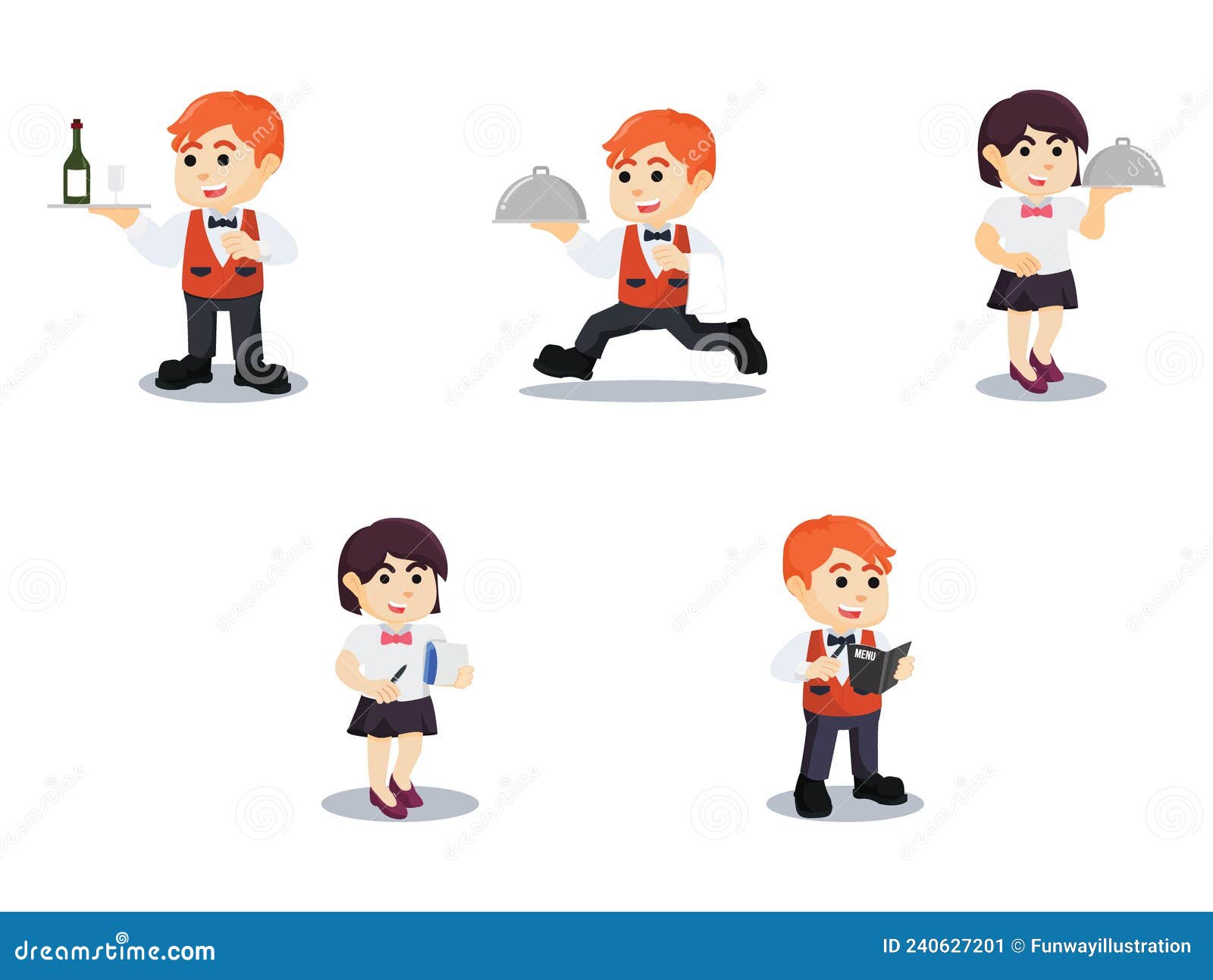 Character Cute Design Bundle Set Stock Vector - Illustration of clip ...