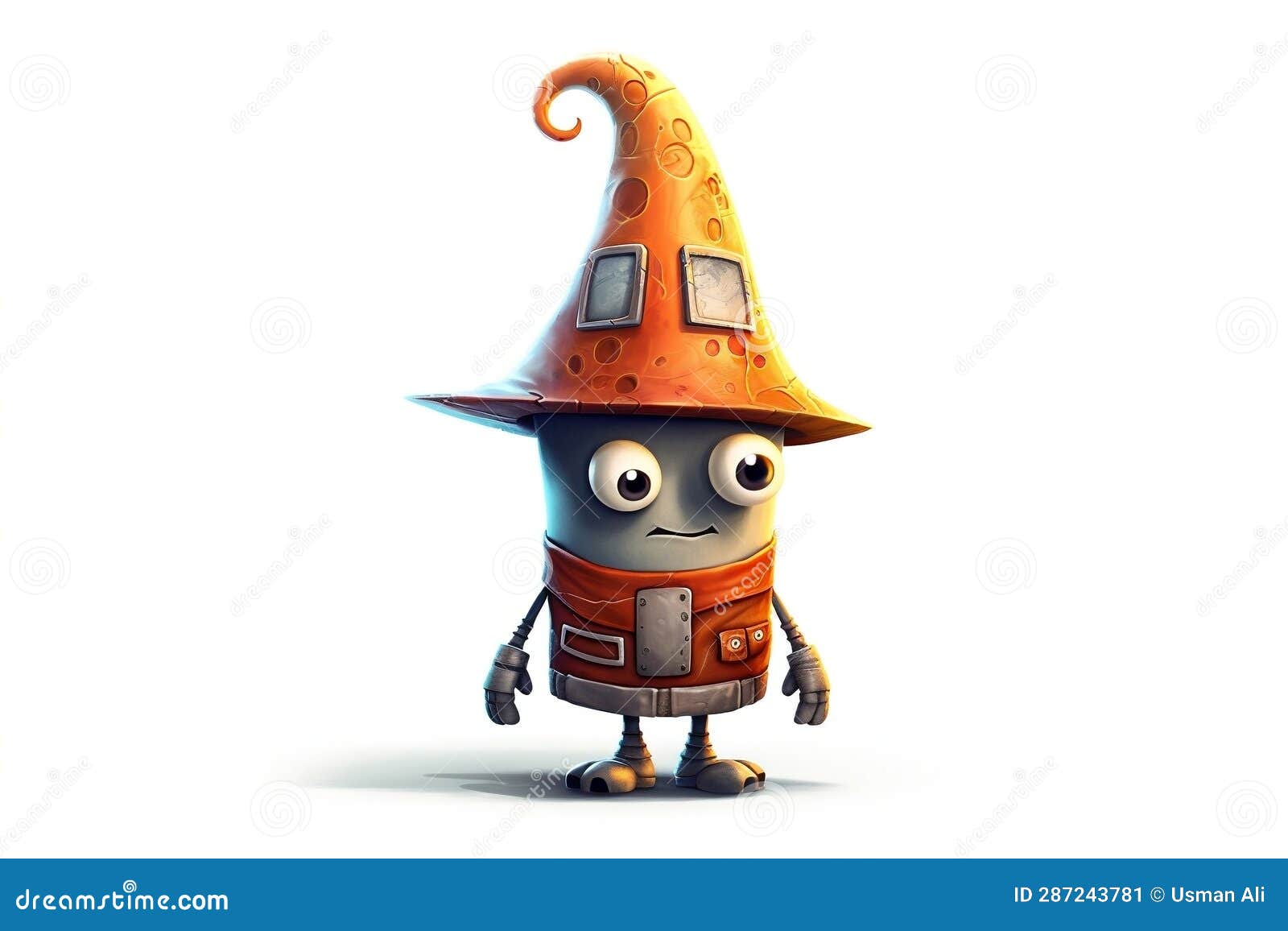 Character Design of a Robot with a Wizard S Hat. AI Stock Illustration ...