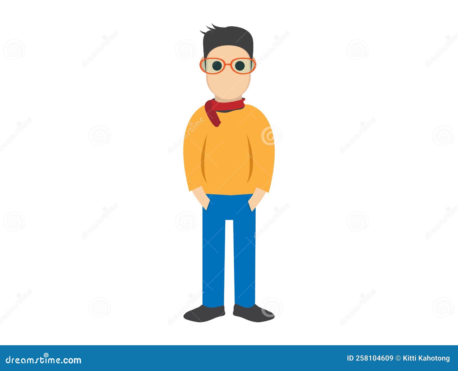 Character of Designer Style Cartoon Vector Character Model Stock ...