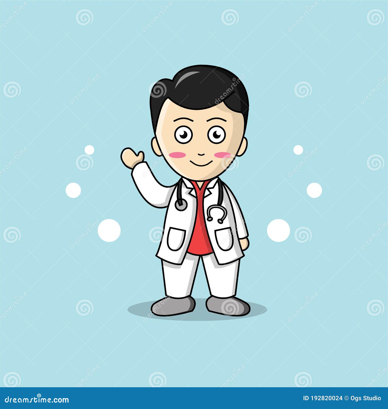 Character Doctor Medical Chibi Design Stock Vector - Illustration of ...