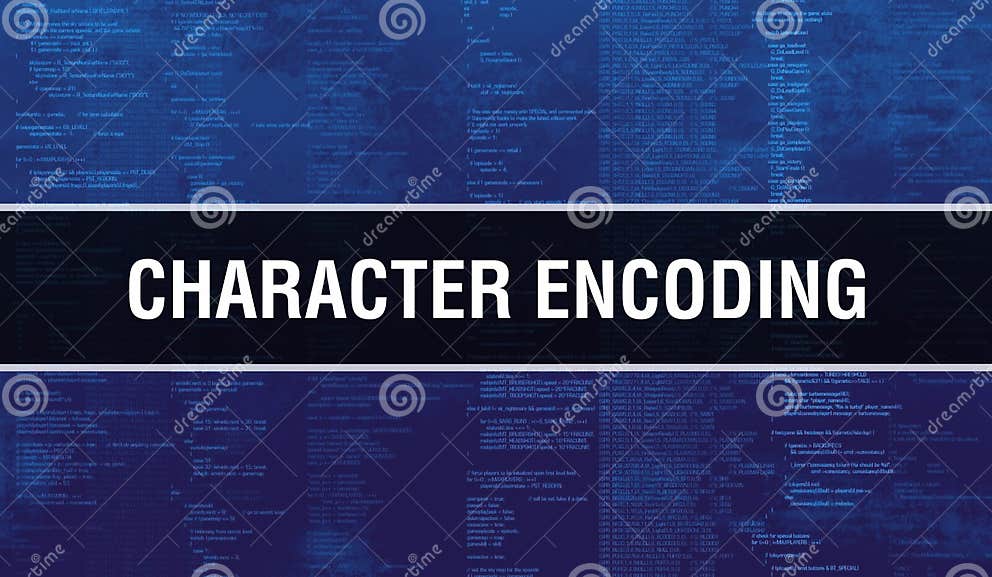 Character Encoding with Digital Java Code Text. Character Encoding and ...