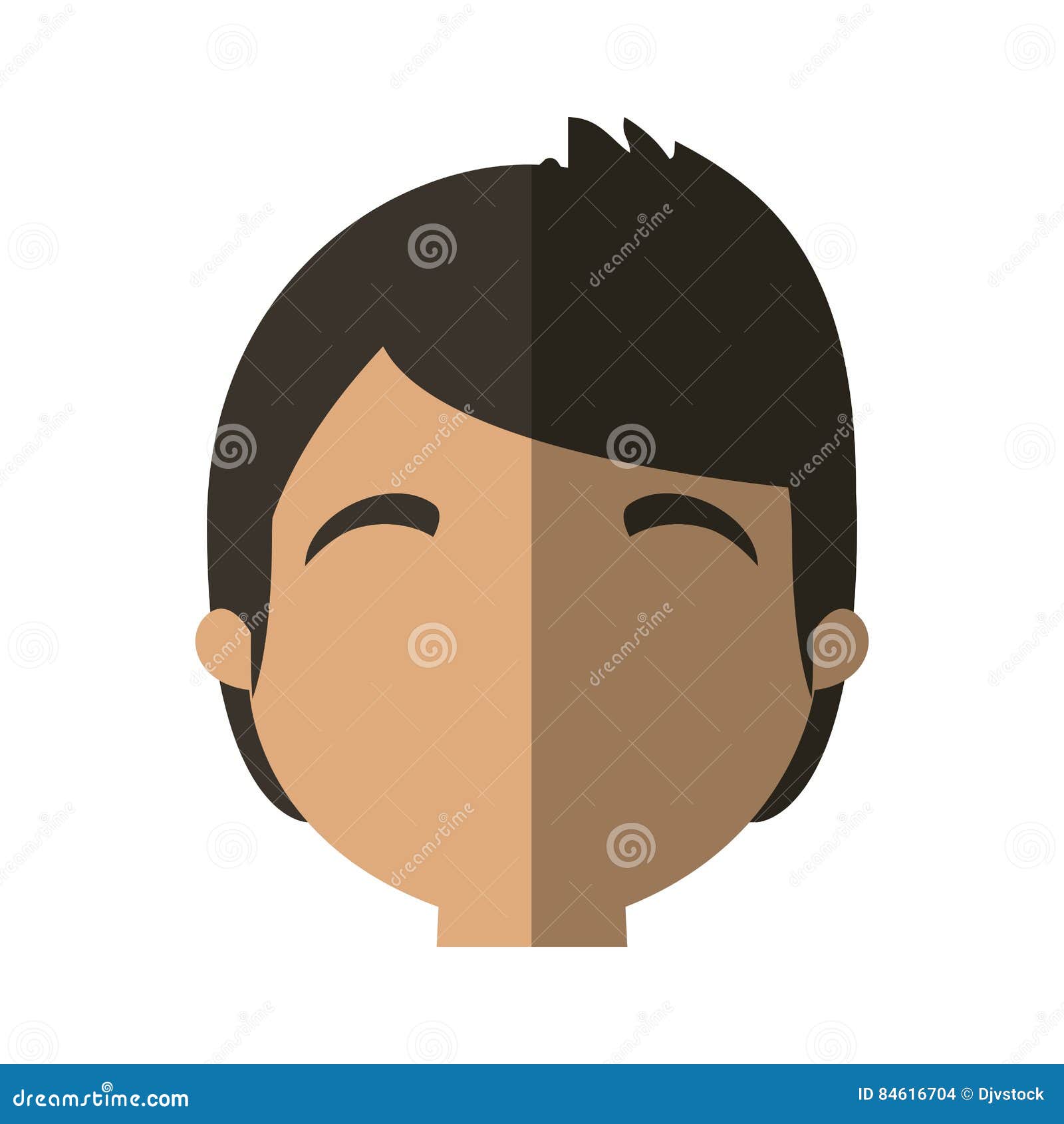 Character Face Man Online Web Profile Shadow Stock Illustration ...