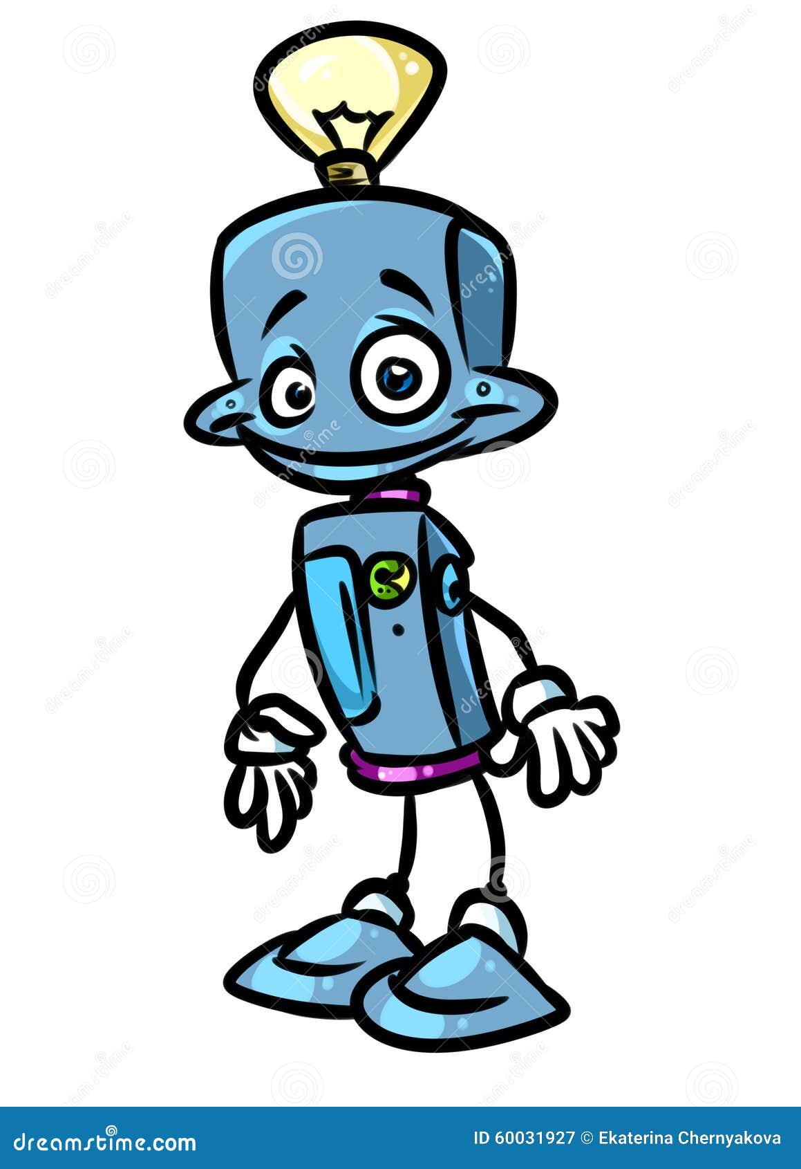 Character Funny Robot Cartoon Illustration Stock Illustration ...