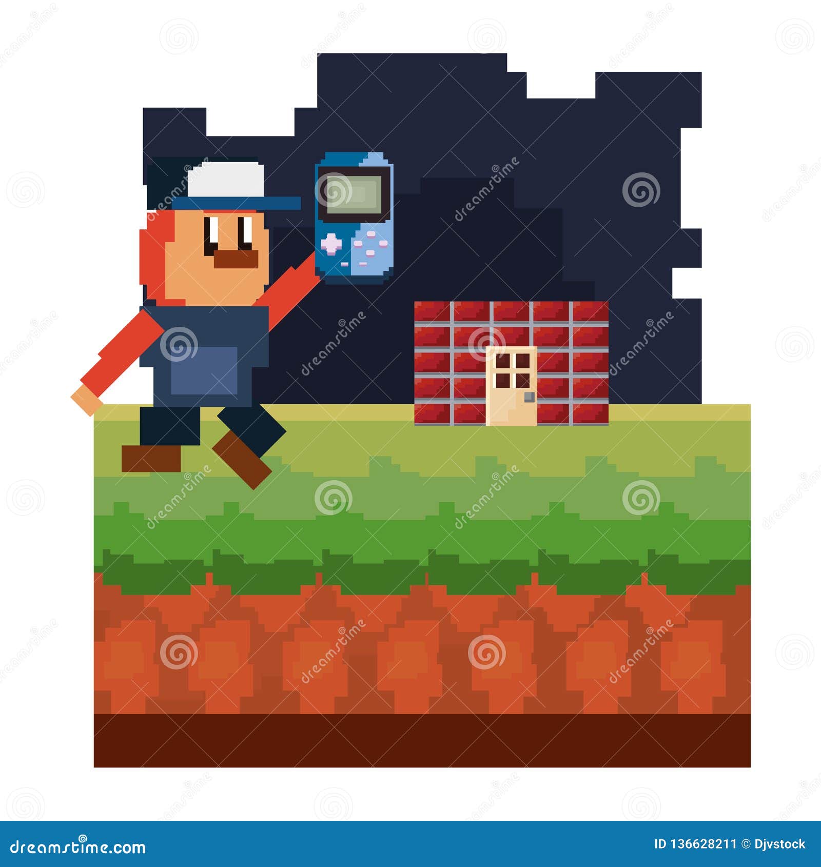Character video game stock vector. Illustration of digital - 136628211