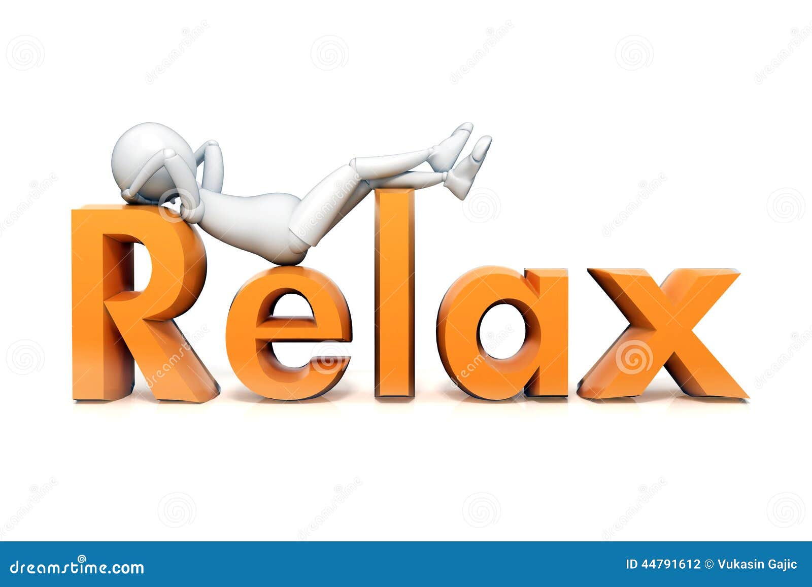 Character on Glossy and Shinny Word Relax Stock Illustration ...
