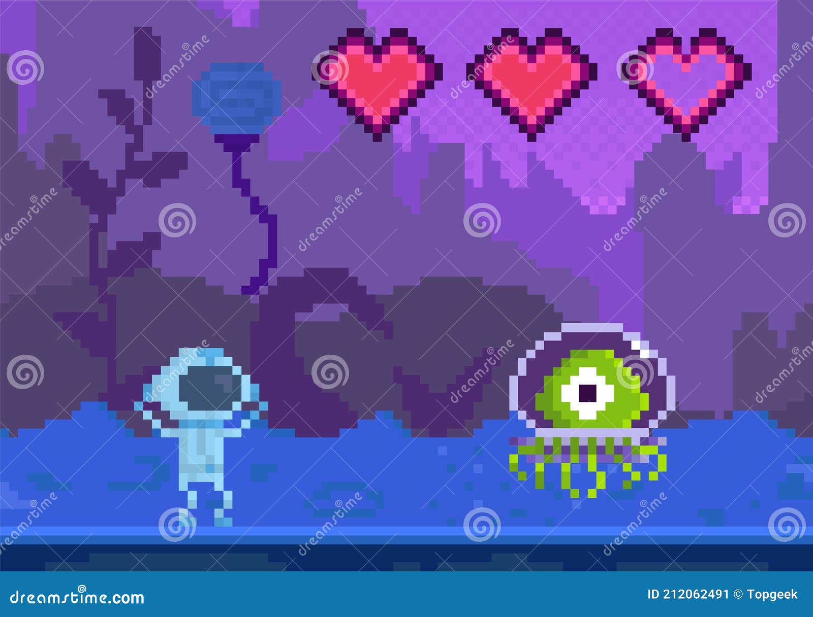Danger Alien Vector Illustration | CartoonDealer.com #61319696