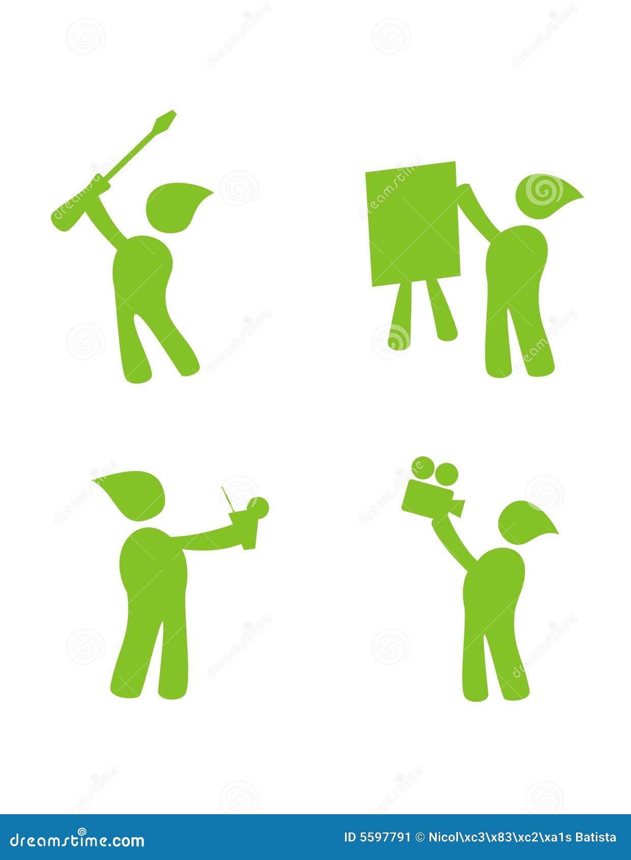 Character green icons stock illustration. Illustration of character ...