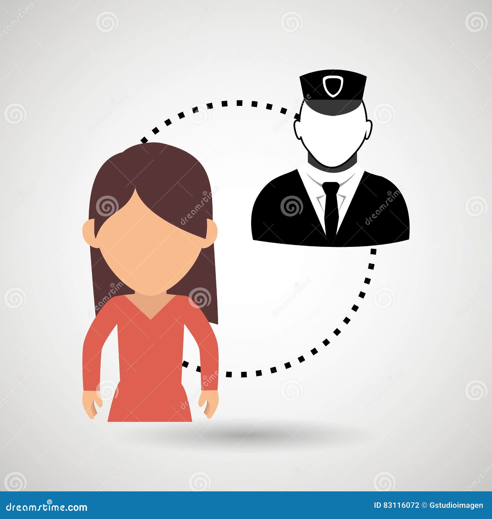 Character Guard Secure Protection Stock Illustration - Illustration of ...