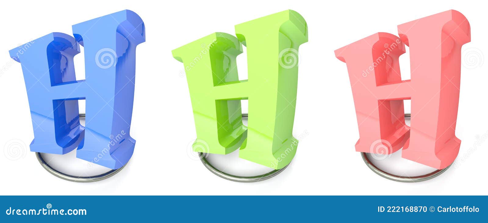 Character H Set Isolated on White Bkg Stock Illustration - Illustration ...