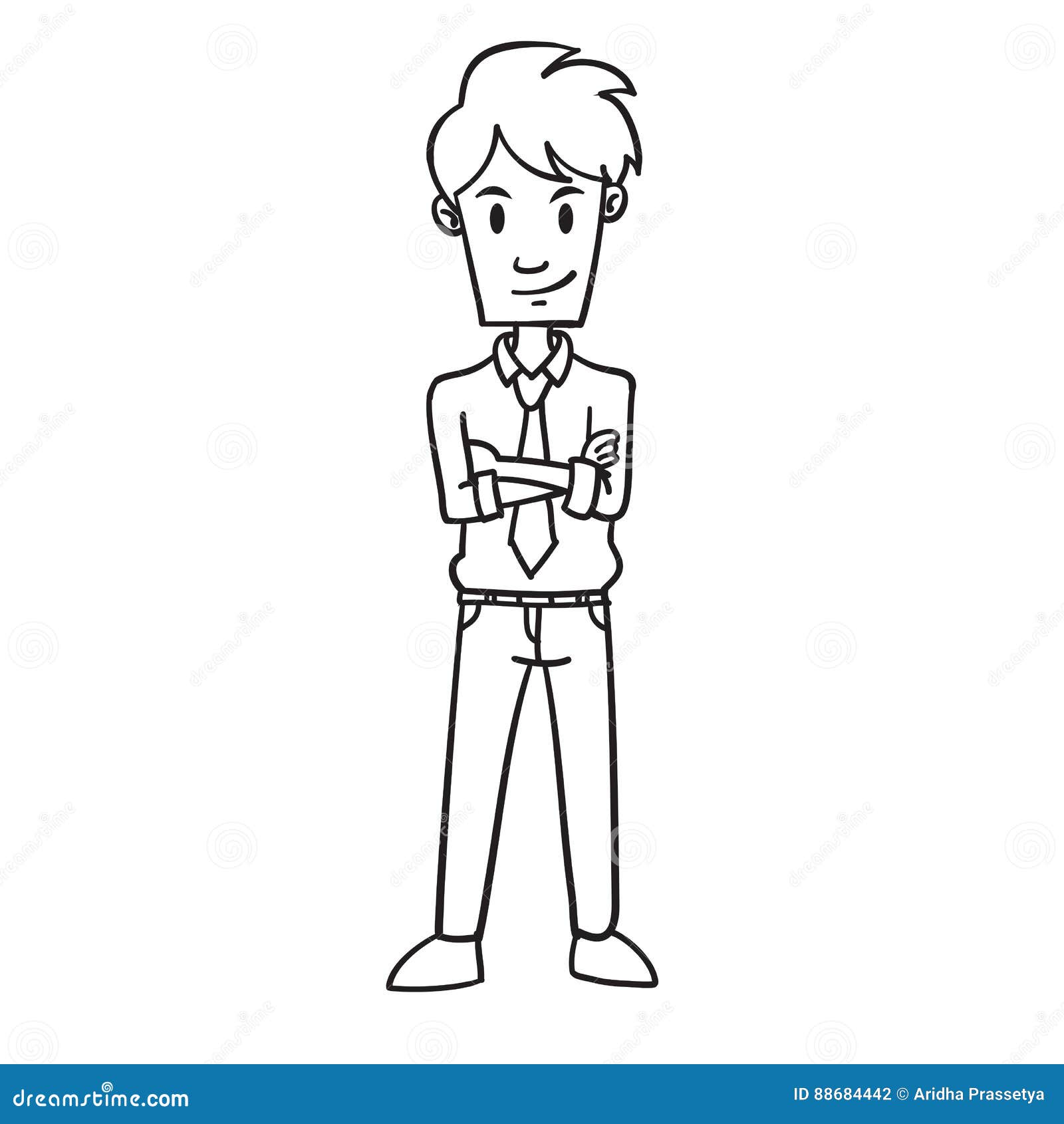 Character of Happy Businessman Hand Draw Stock Vector - Illustration of ... Character of Happy Businessman Hand Draw Stock Vector - Illustration of ...