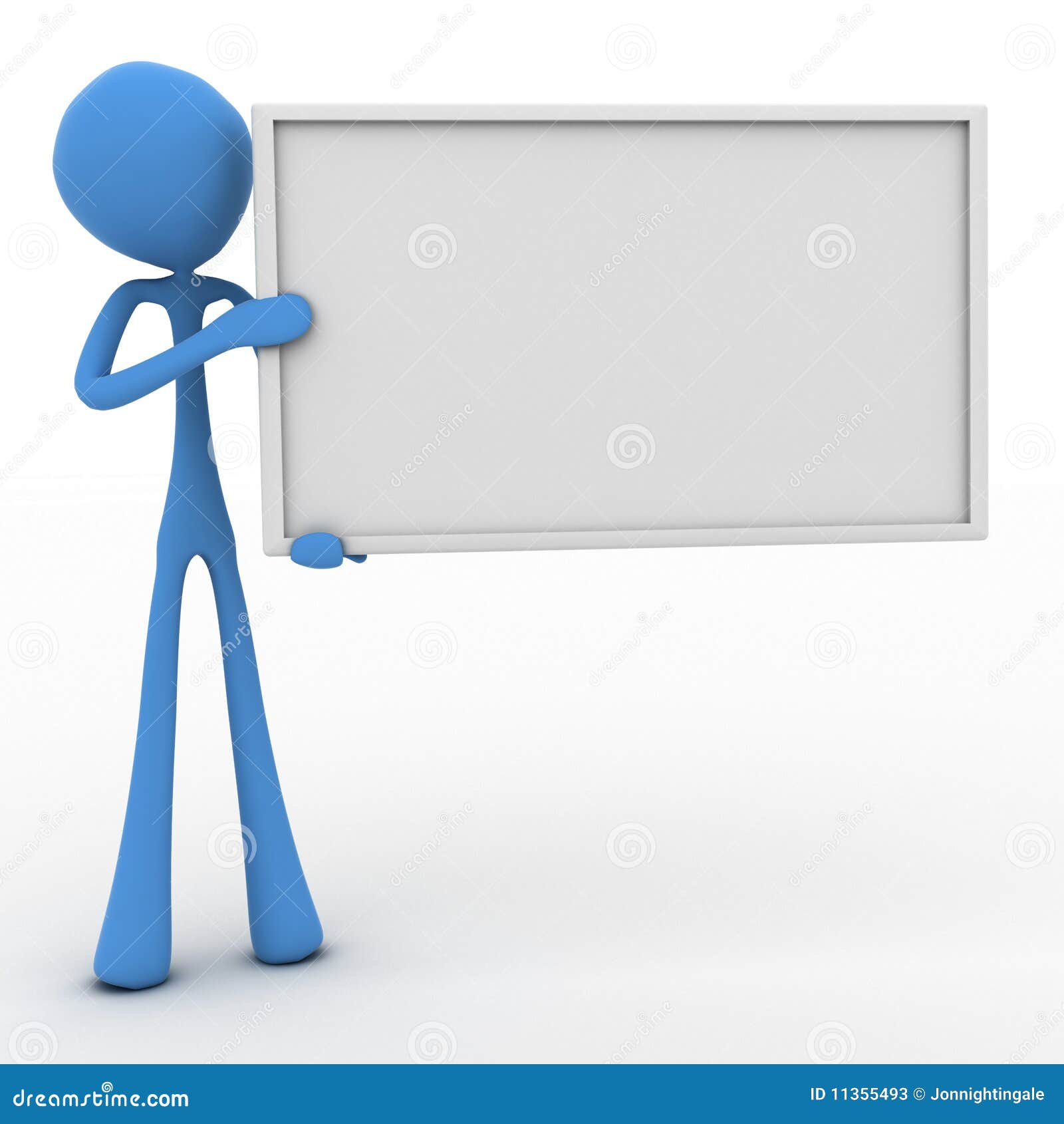 Character Holding Blank Sign Stock Image | CartoonDealer.com #11355493