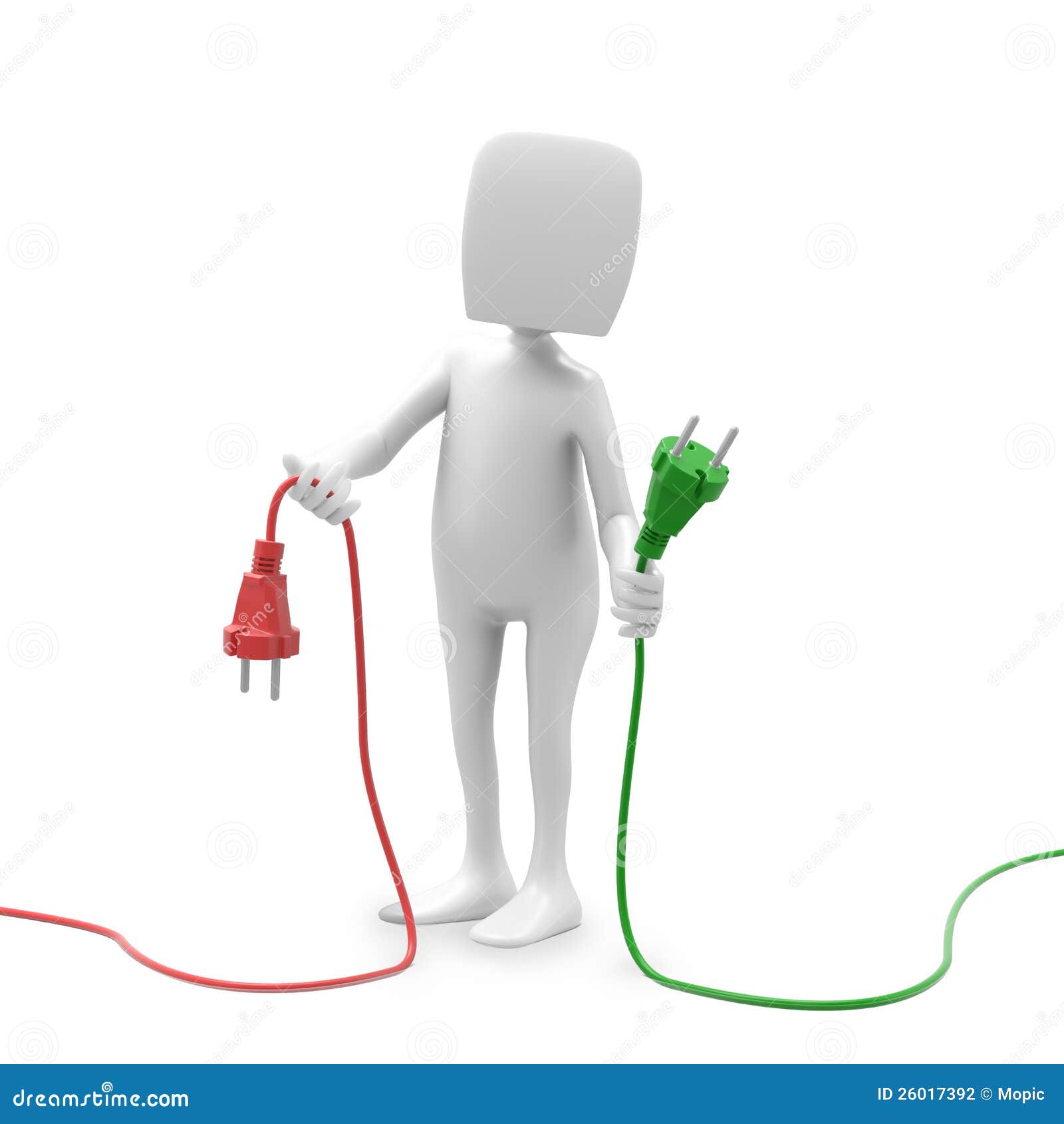 Character holding cables stock illustration. Illustration of electronic ...