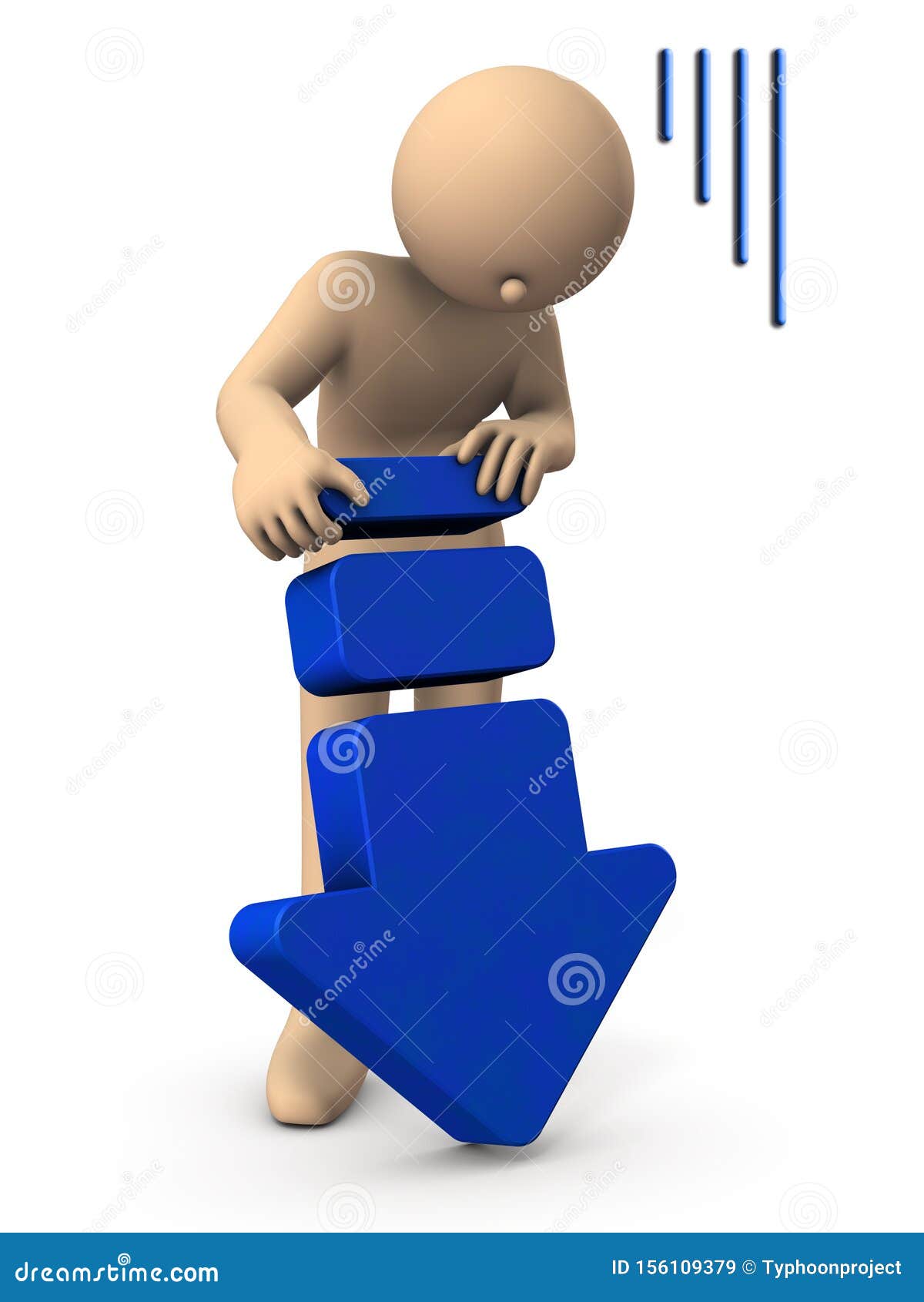 Decrement In Blue Map Pin Icon. Element Of Map Point For Mobile Concept ...