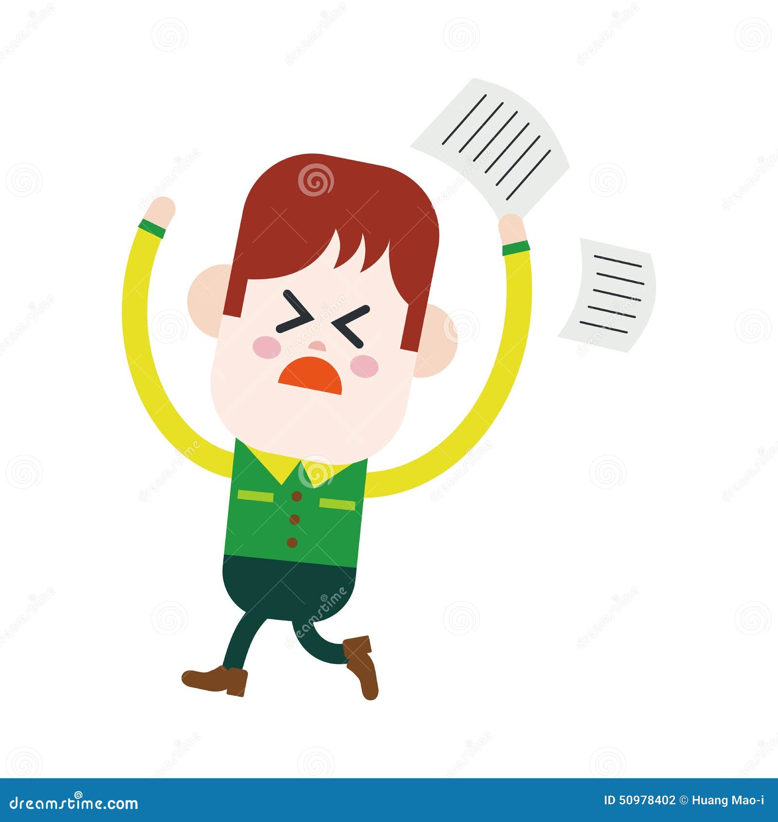 Character Illustration Design. Boy Feeling Annoyed Cartoon,eps Stock ...