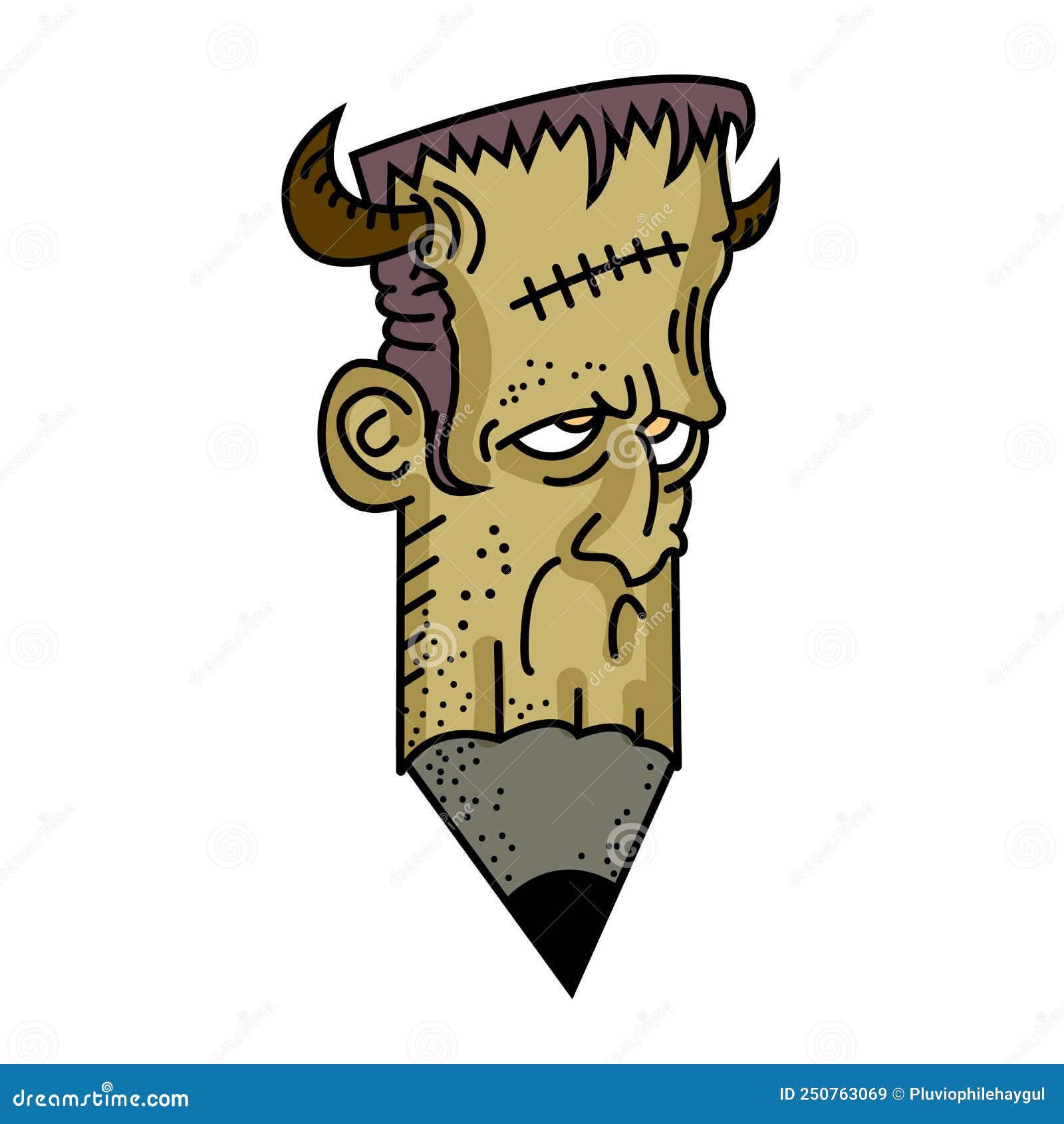 Character Illustration of Frankenstein Abstraction Stock Vector ...
