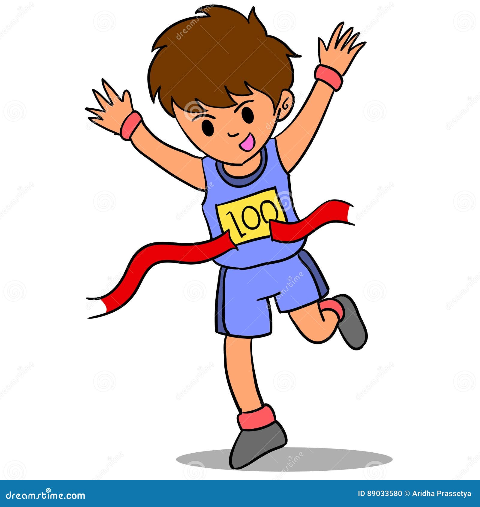Character of Kid Winner Run Stock Vector - Illustration of smile ...