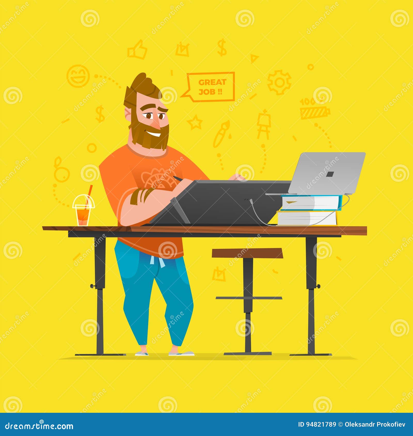 Character Lifestyle Situation in Real Life. Stock Vector - Illustration ...