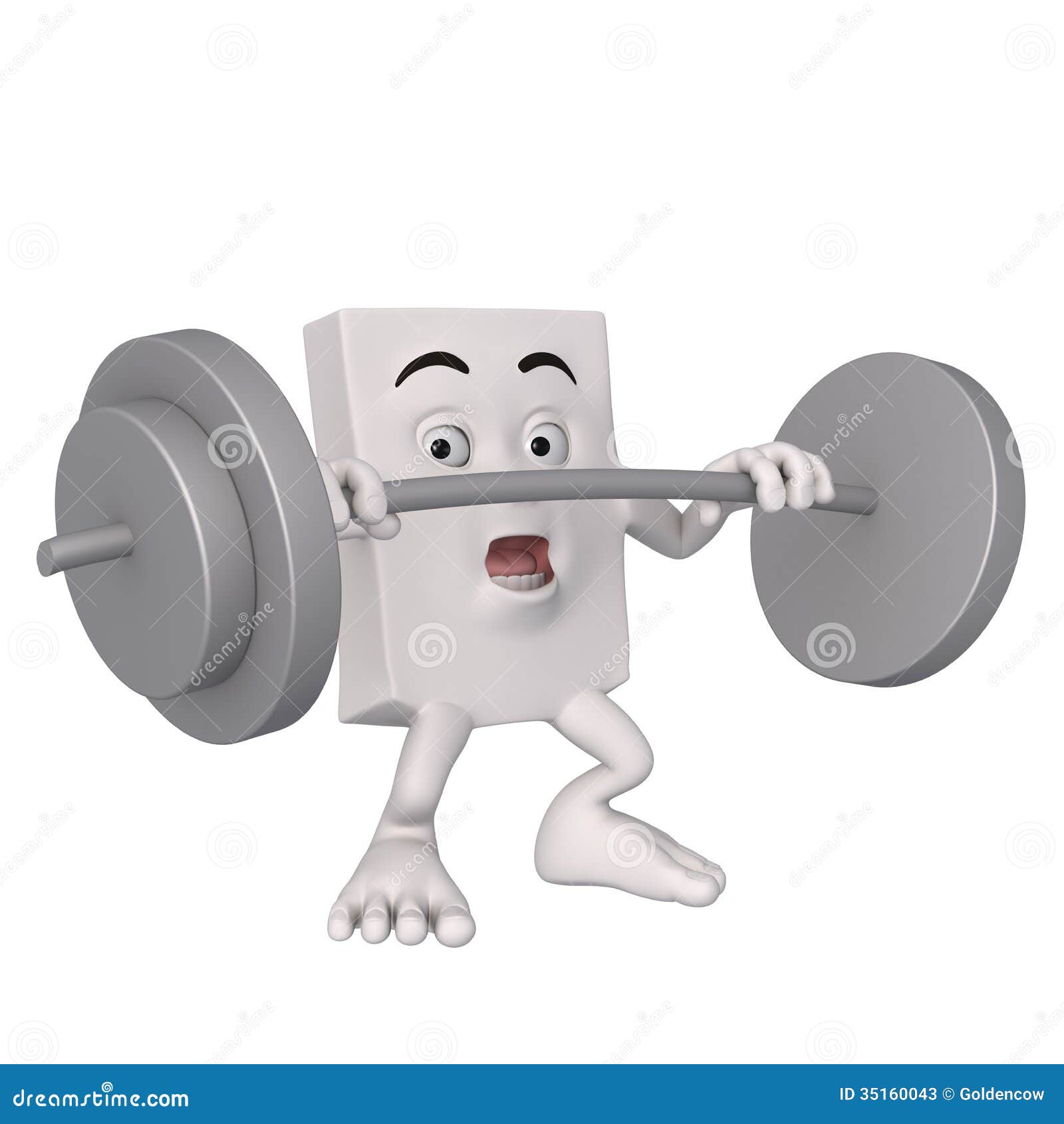 Character Lifting Heavy Barbell Stock Illustration - Illustration of ...