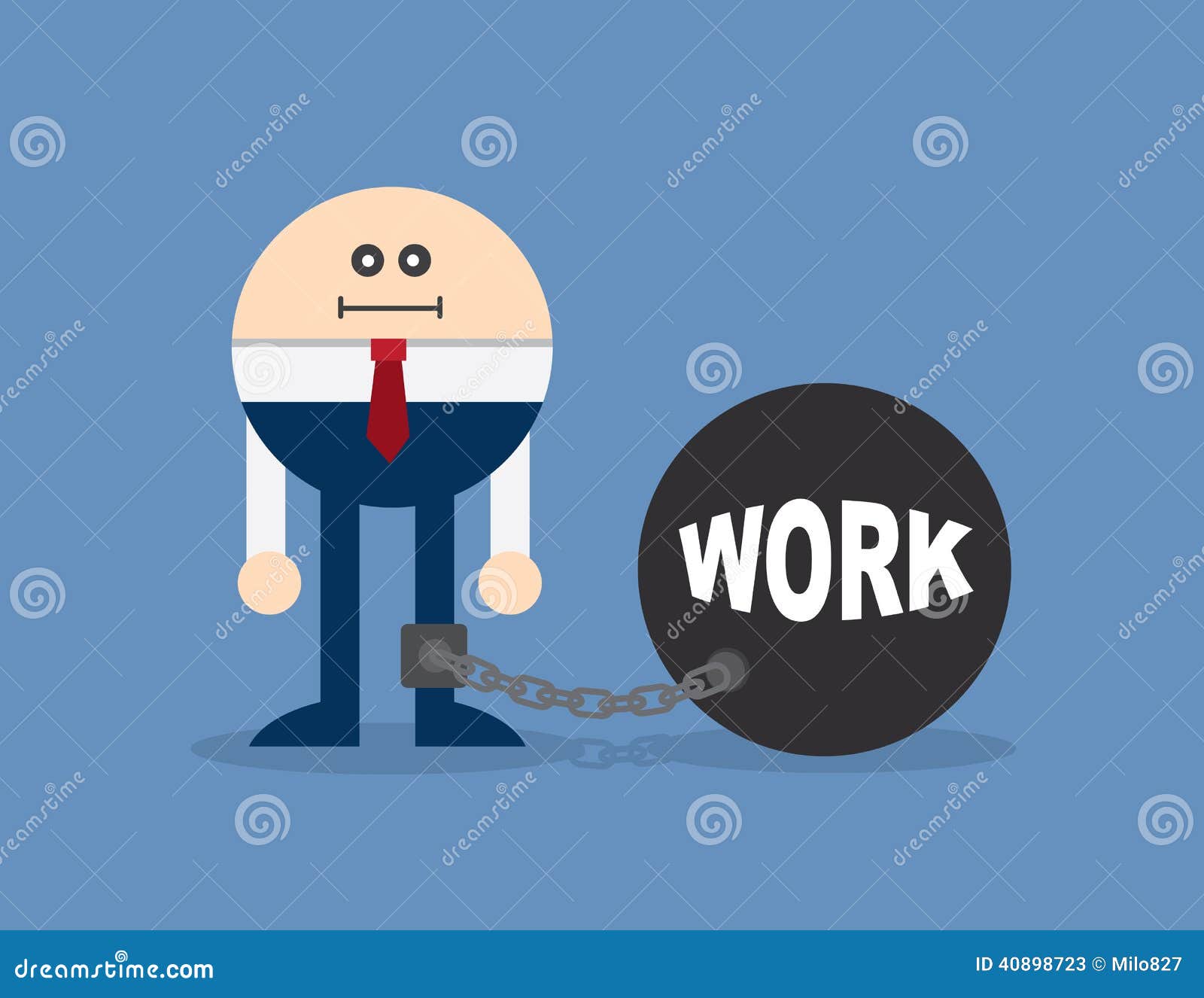 Prisoner Of Work Vector Illustration | CartoonDealer.com #61991204