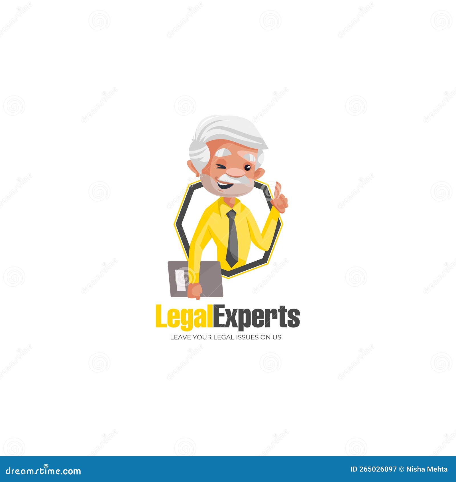 Legal Experts Leave Your Legal Issues on Us Vector Mascot Logo Stock ...