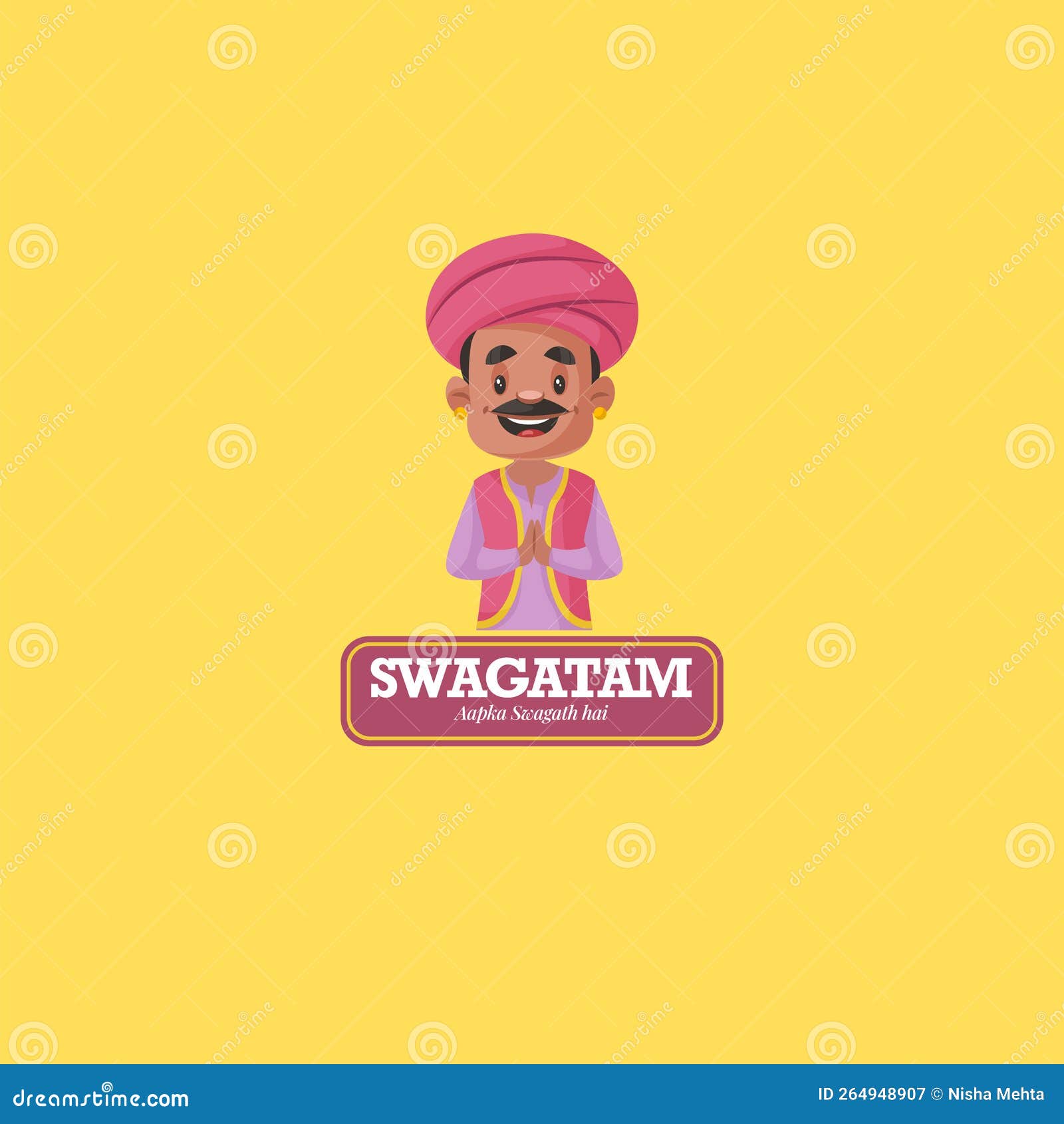Swagatam Aapka Swagath Hai Vector Mascot Logo Stock Vector ...