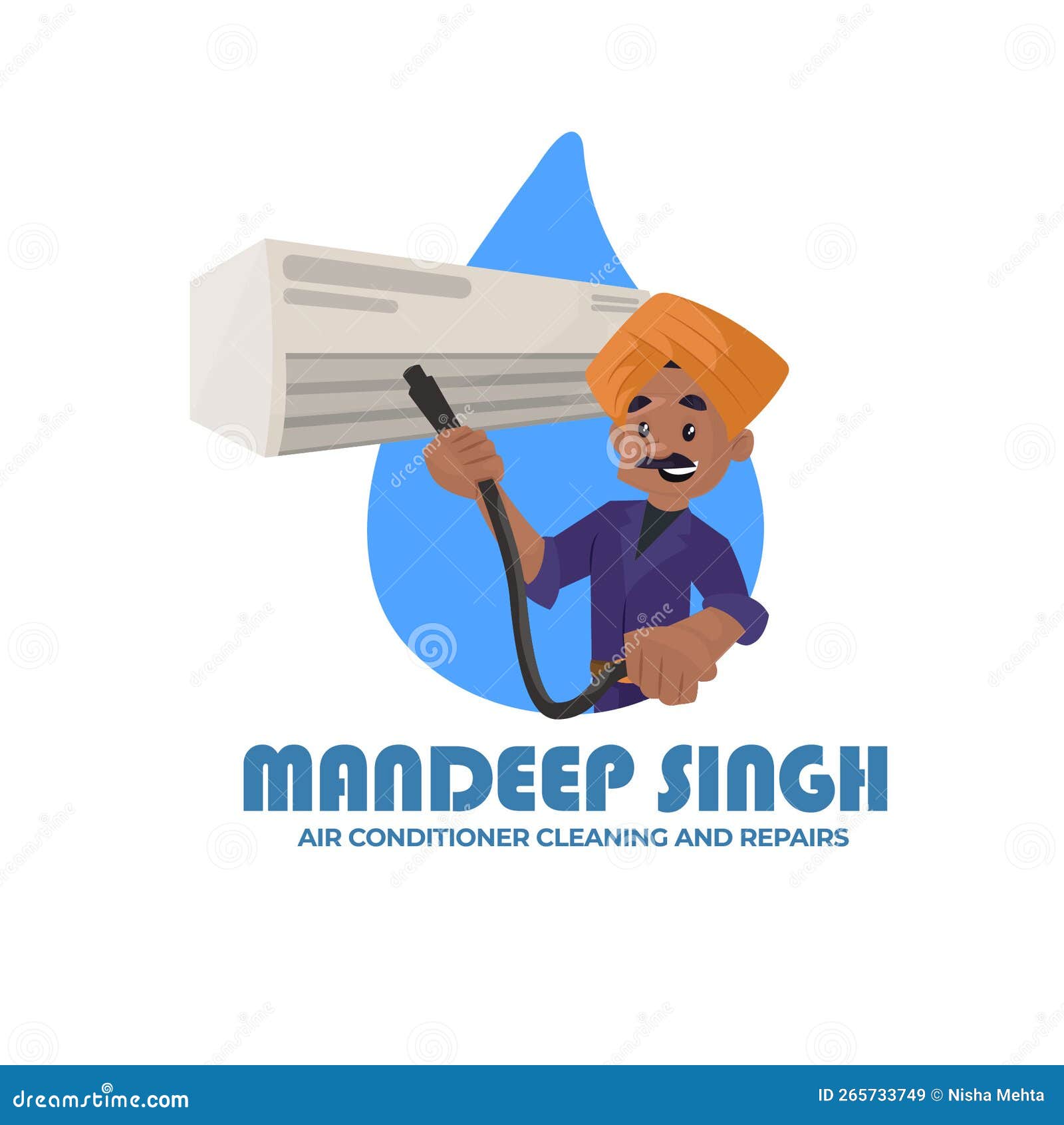 Air Conditioner Lettering | Stylized Type For AC Marketing Cartoon ...