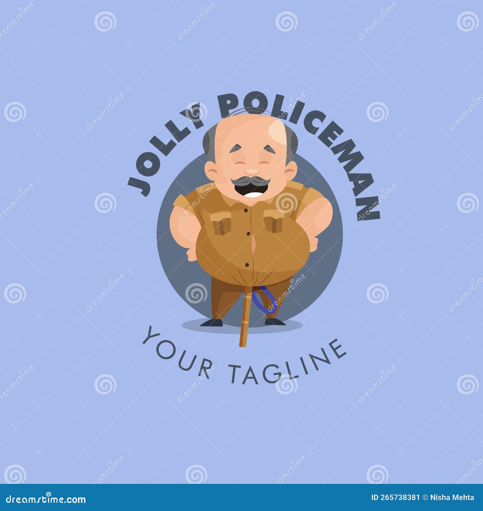 Jolly Policeman Vector Mascot Logo | CartoonDealer.com #265738381