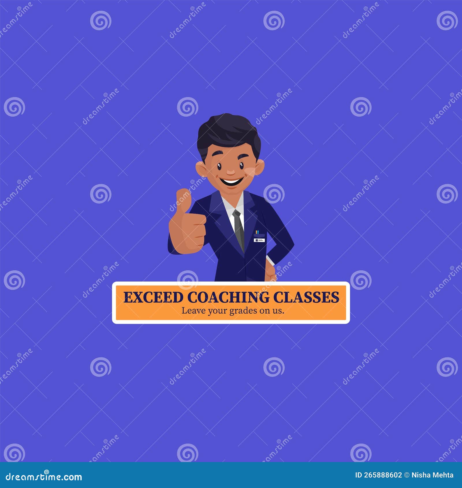 Exceed Coaching Classes Vector Mascot Logo | CartoonDealer.com #265888602