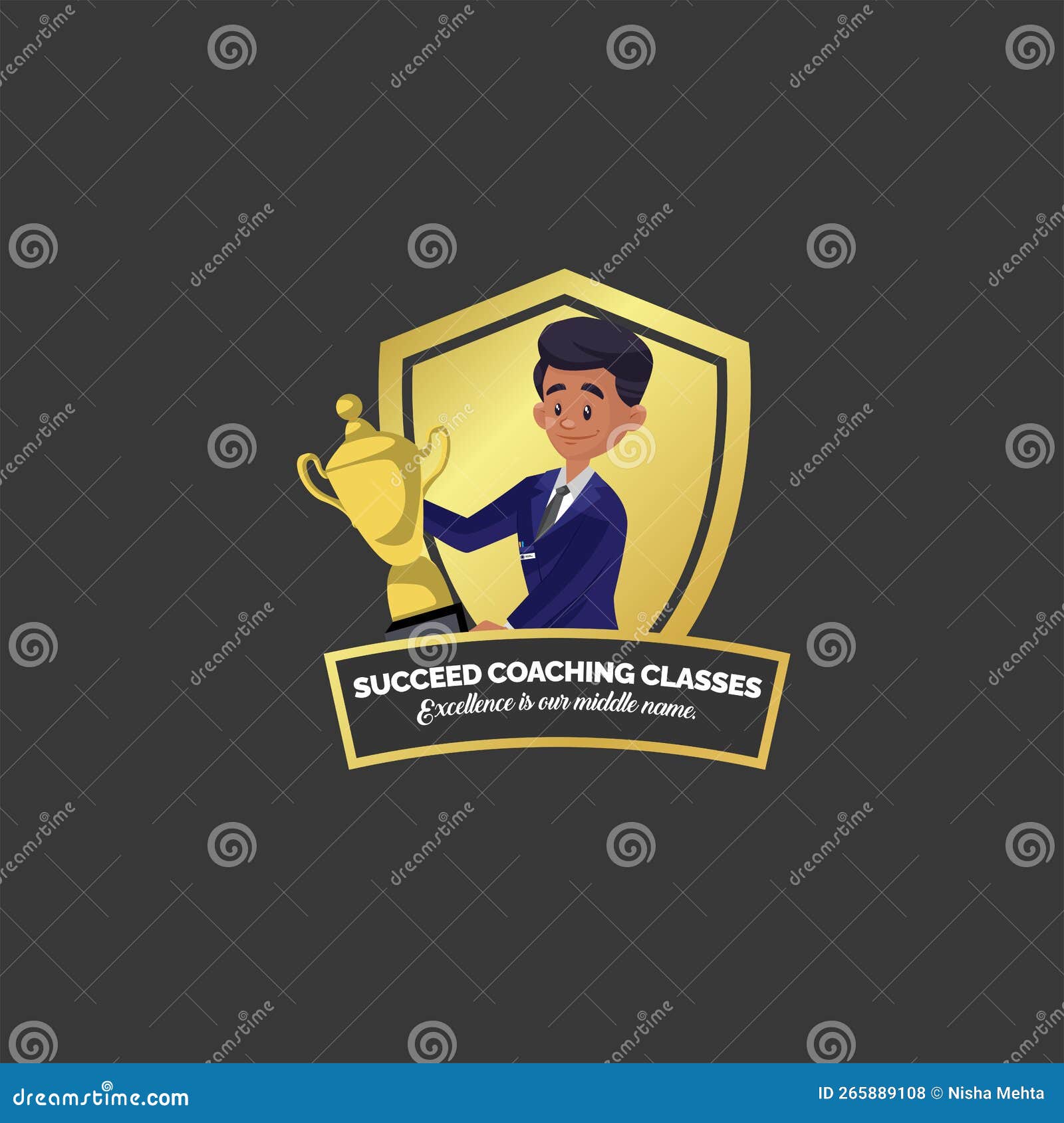 Succeed Coaching Classes Mascot Logo Stock Vector - Illustration of ...