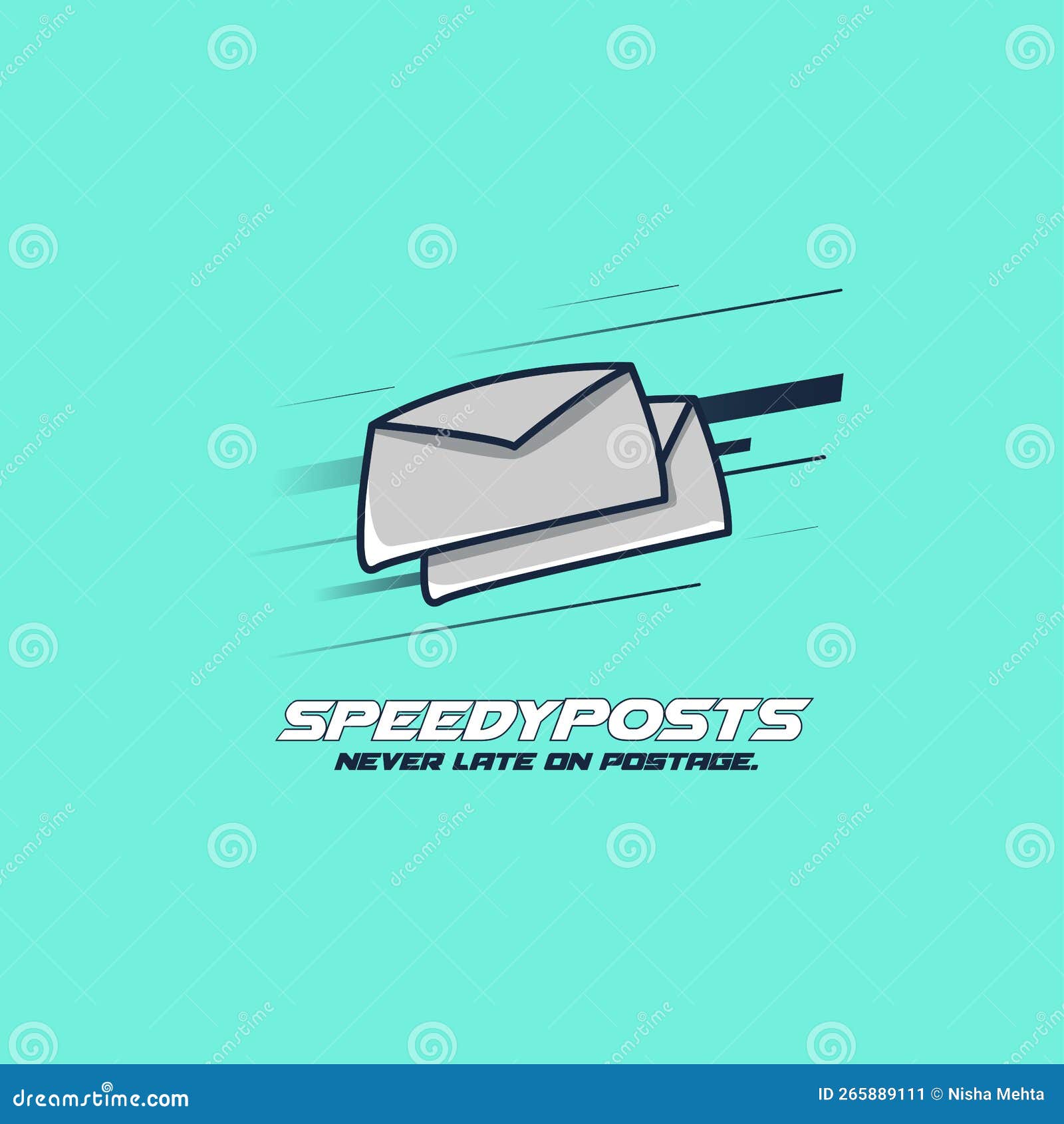 Speedyposts Never Late on Postage Vector Mascot Logo Stock Vector ...