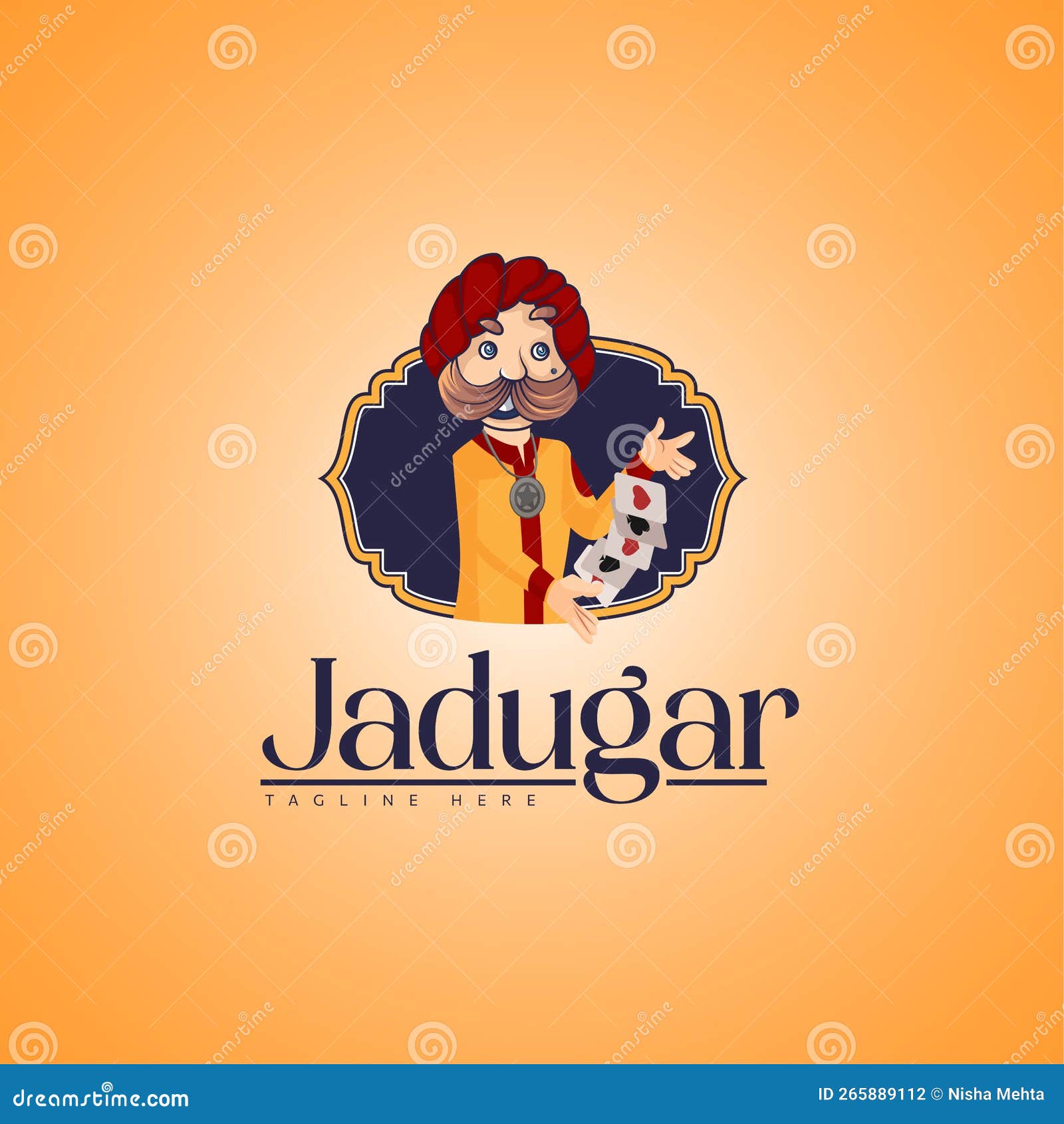 Jadugar vector mascot logo stock vector. Illustration of show - 265889112