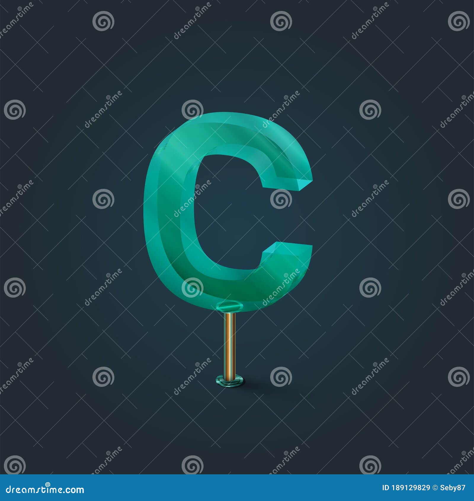 Character Made by Glass, Vector Stock Vector - Illustration of number ...