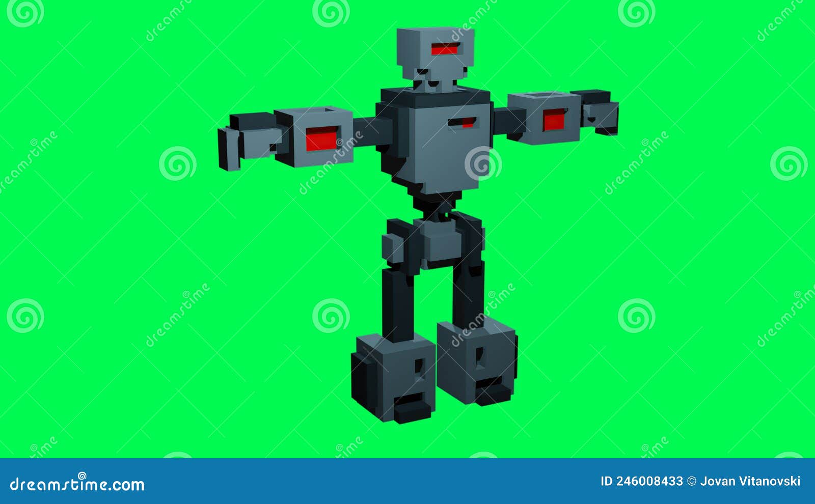 -character Made in Voxel Art Style Stock Illustration - Illustration of ...