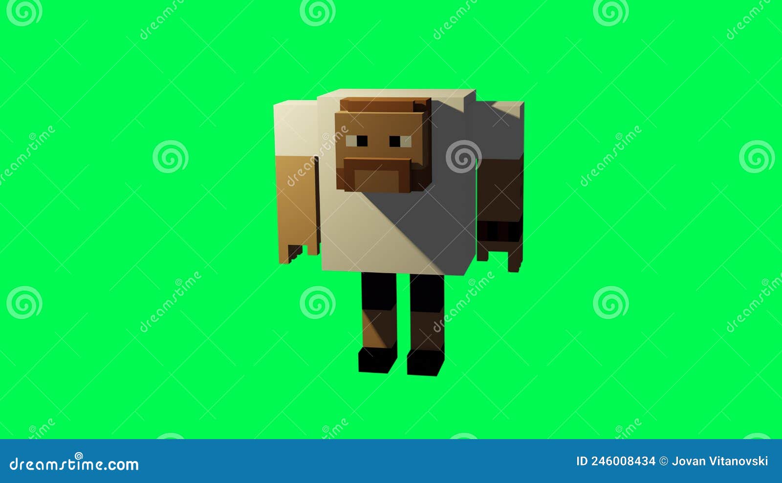 -character Made in Voxel Art Style Stock Illustration - Illustration of ...
