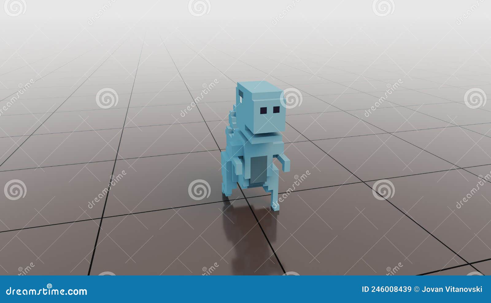 -character Made in Voxel Art Style Stock Illustration - Illustration of ...