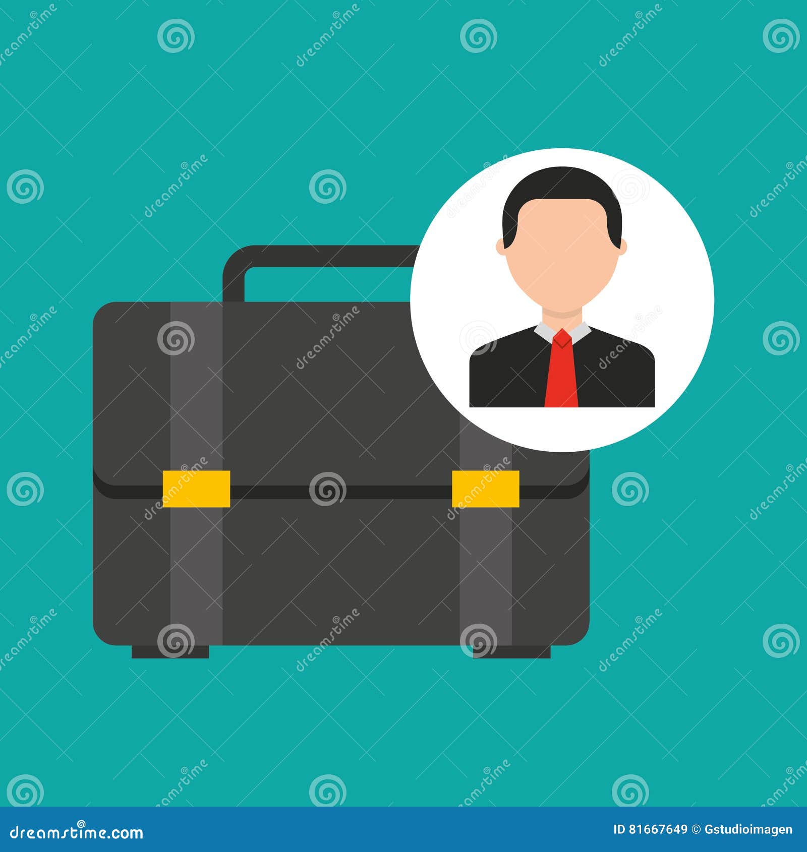 Character Man Business Portfolio Media Stock Vector - Illustration of ...