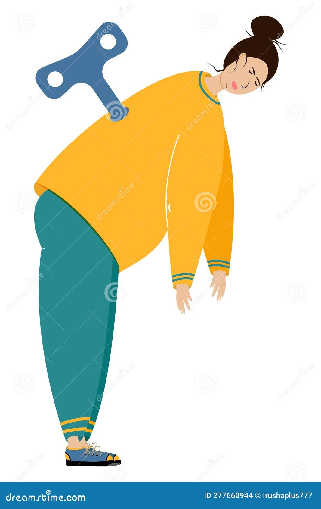 The Character of a Man Tired and Lacking Strength Stock Vector ...