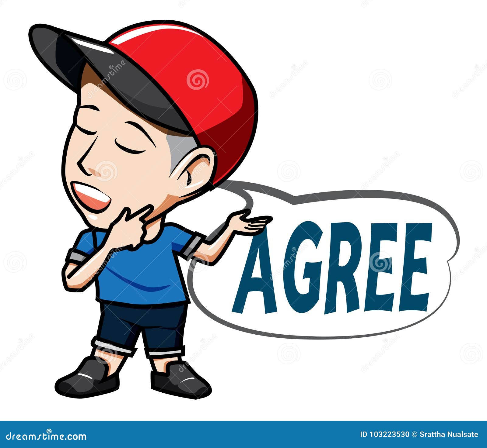 The Character Man Wearing Hat Stock Illustration - Illustration of ...