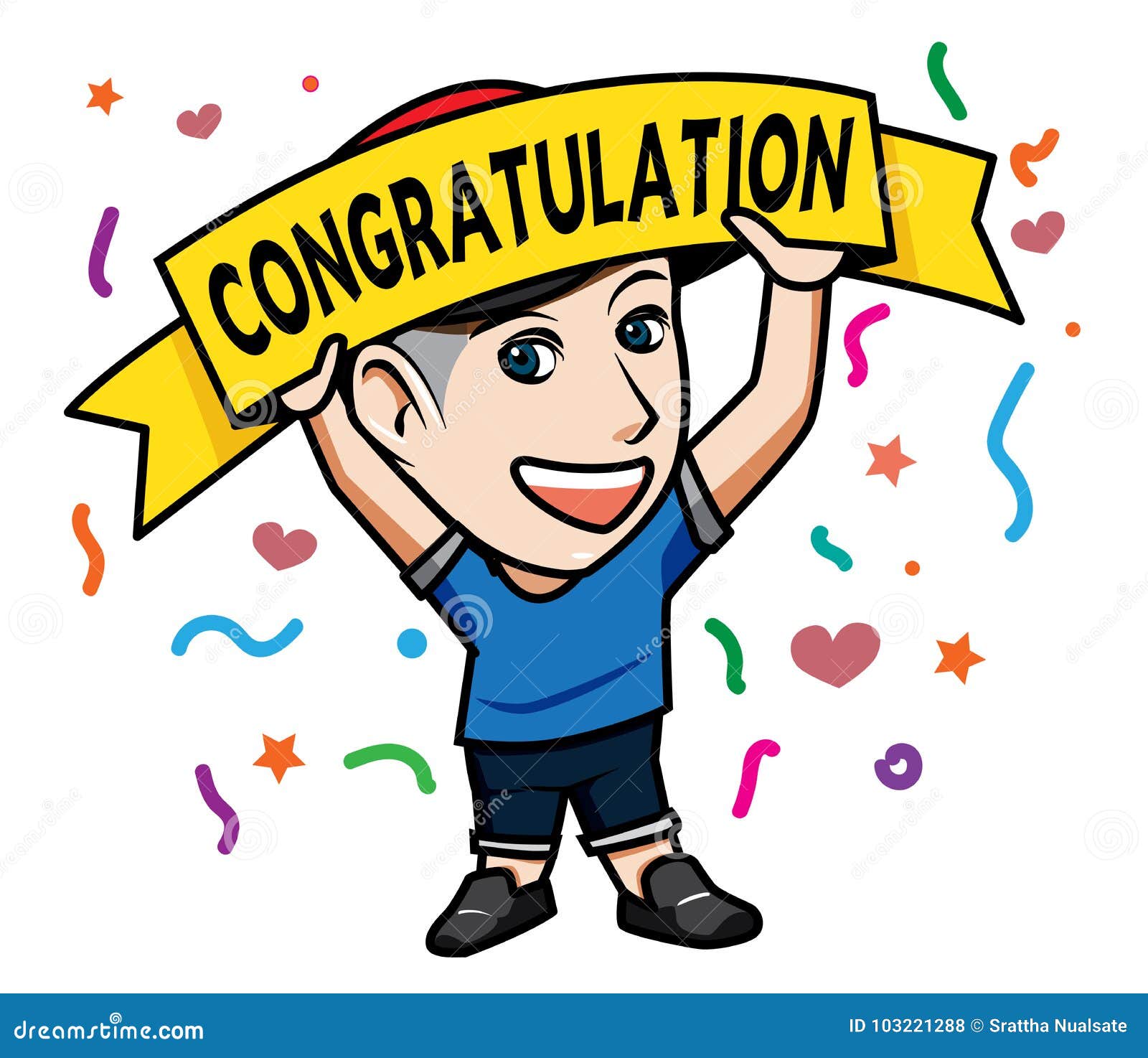 The Character Man Wearing Hat Stock Illustration - Illustration of ...