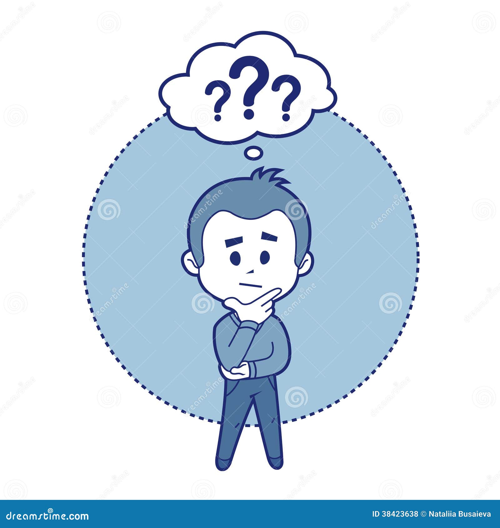 Character manager think stock vector. Illustration of character - 38423638