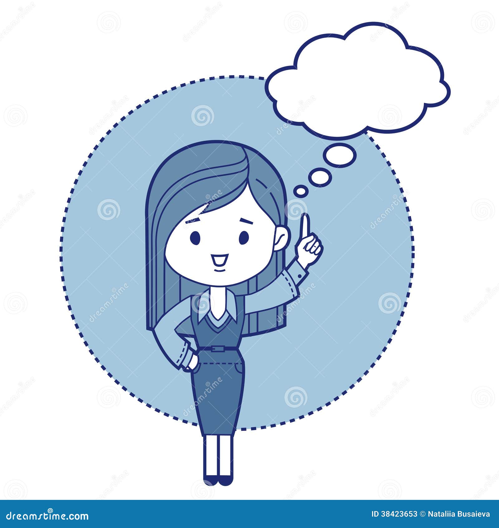 Character manager think stock vector. Illustration of office - 38423653