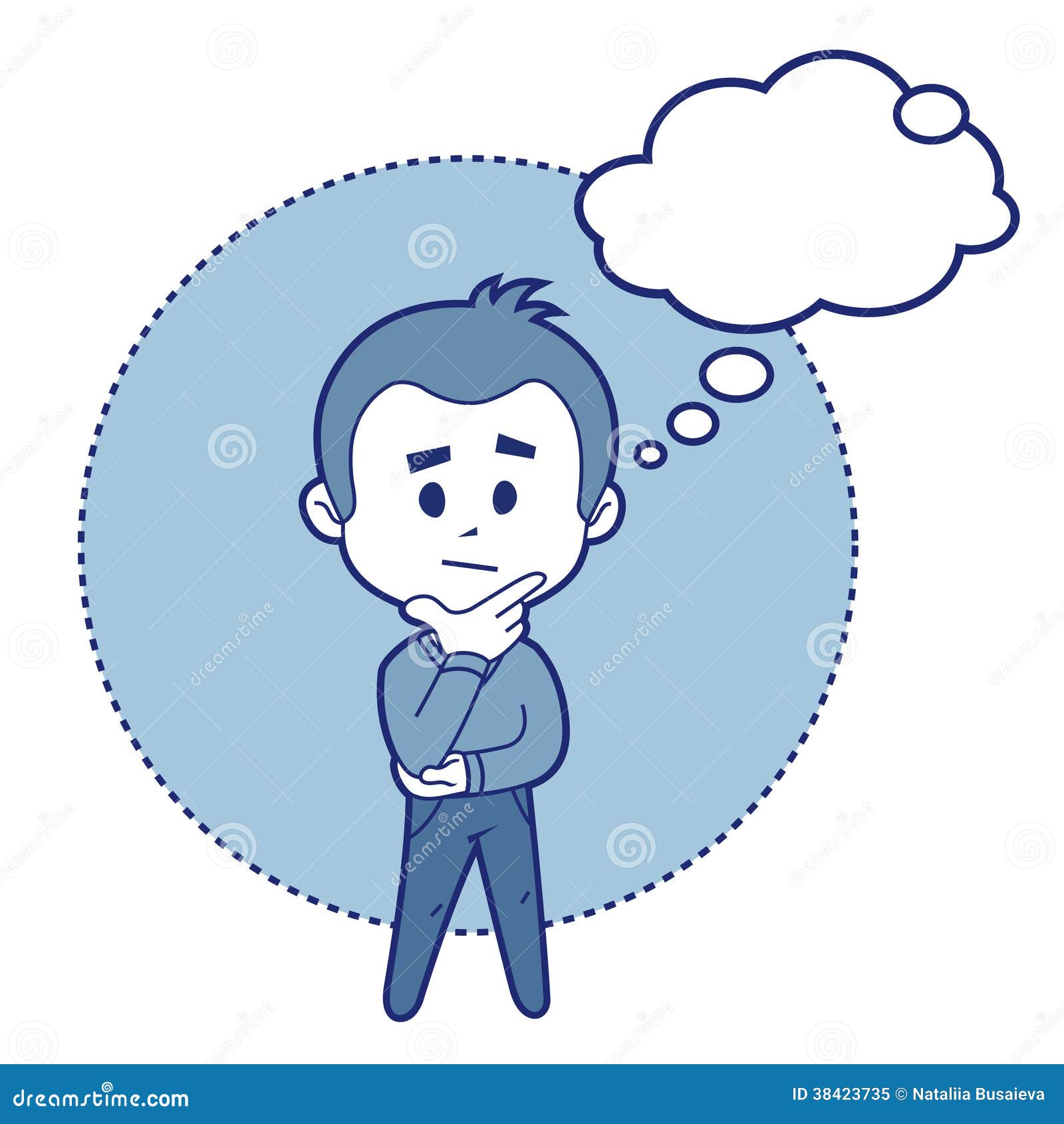 Character manager think stock illustration. Illustration of costume ...