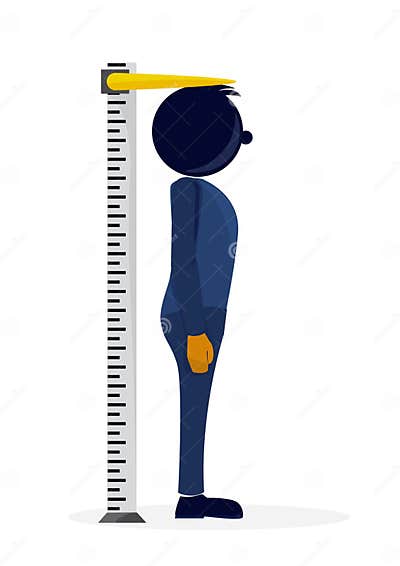 Character Measuring His Height Stock Illustration - Illustration of ...