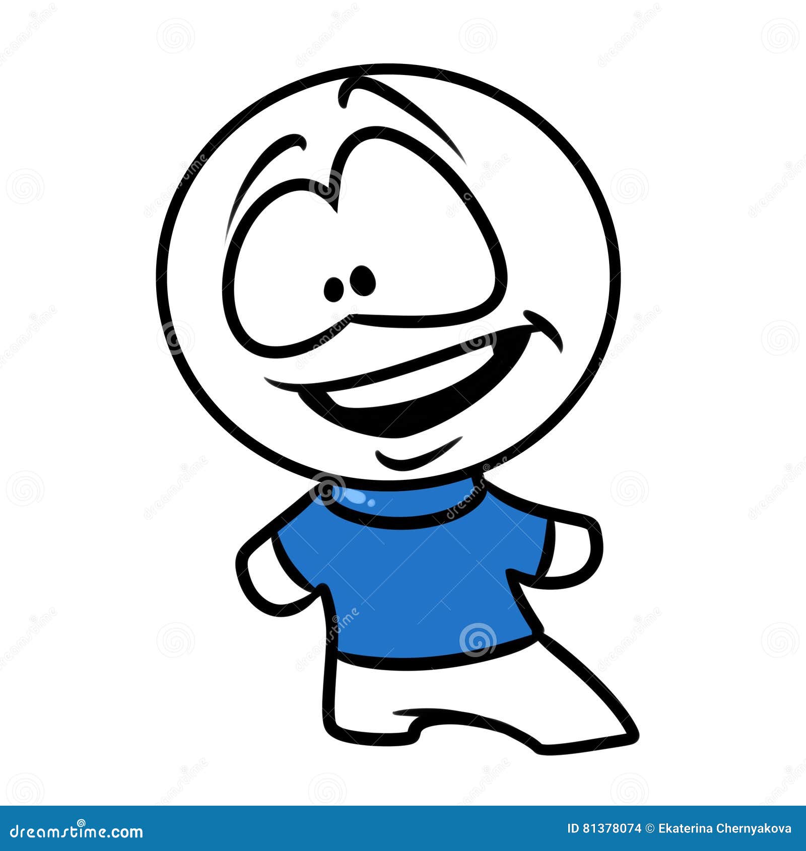 Character Minimalism Joy Cartoon Stock Illustration - Illustration of ...