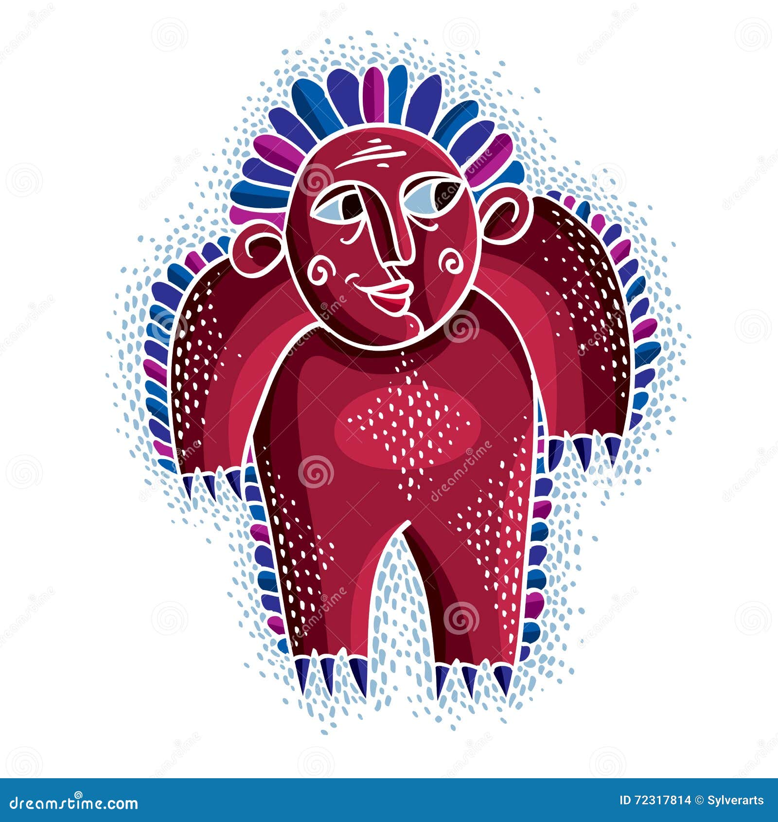 Character Monster Vector Flat Illustration, Cute Red Mutant. Dr Stock ...