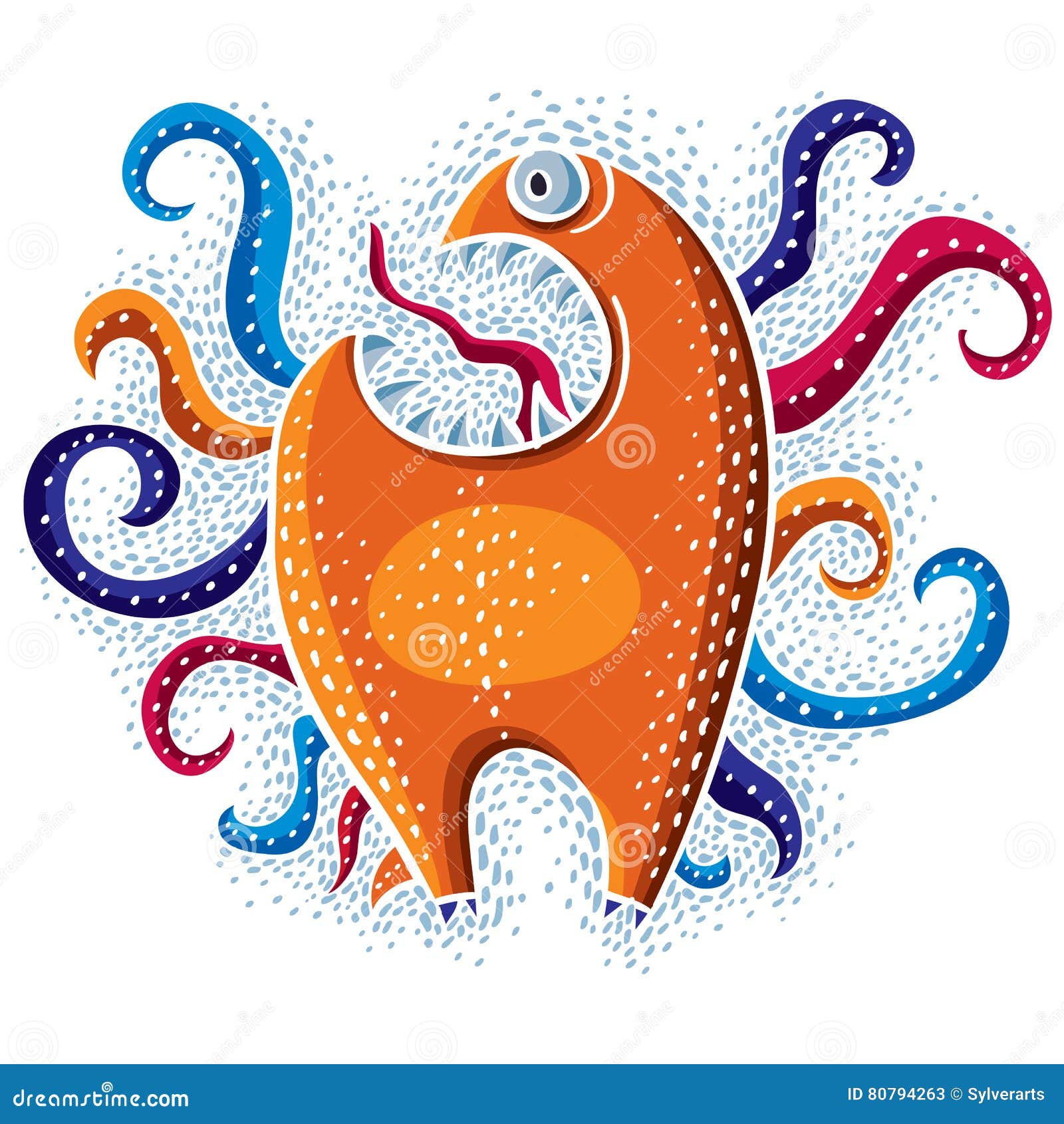 Freak Fly Monster Illustration Stock Image | CartoonDealer.com #40824649