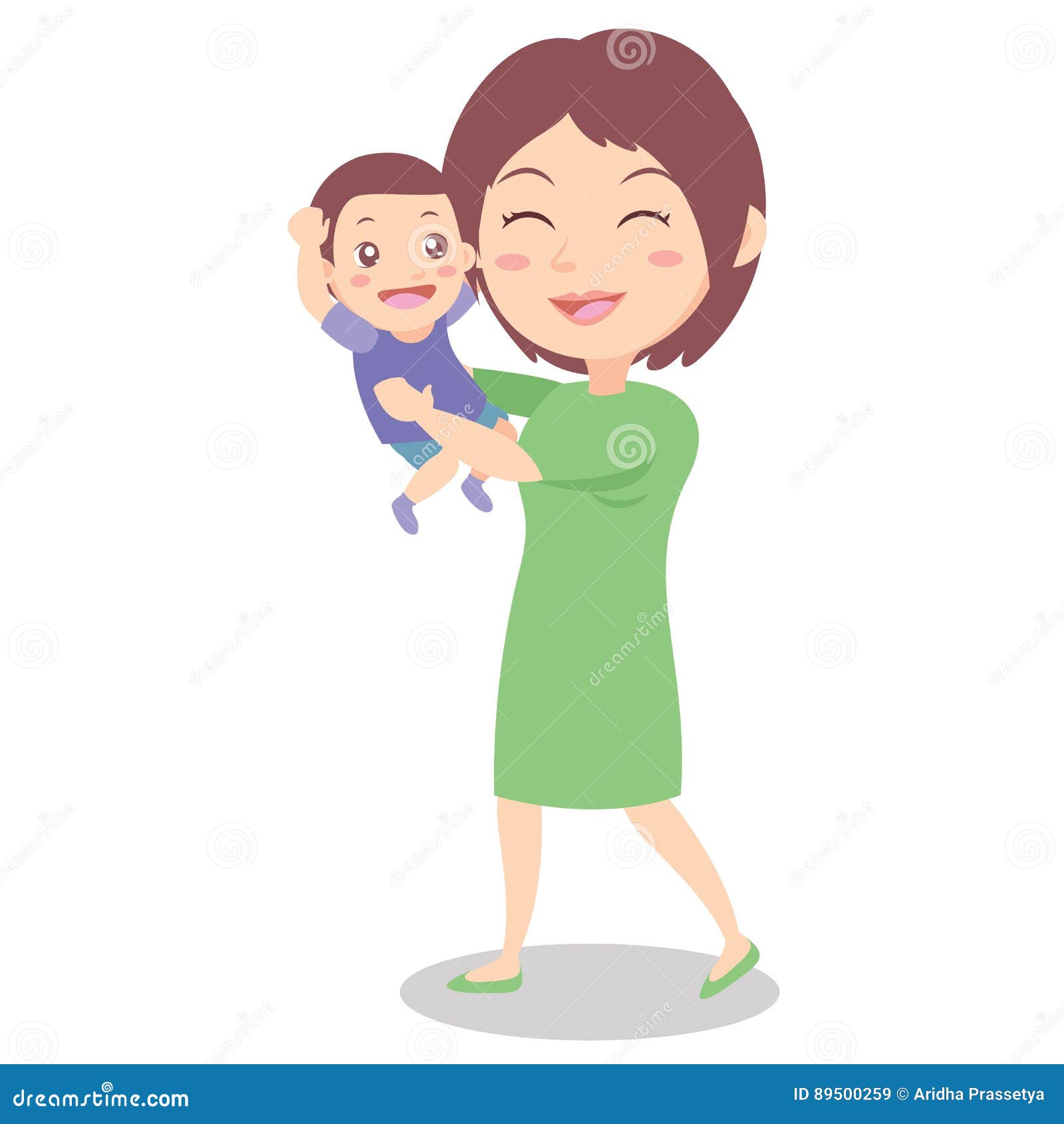 Character Mother with Baby Style Stock Vector - Illustration of design ...