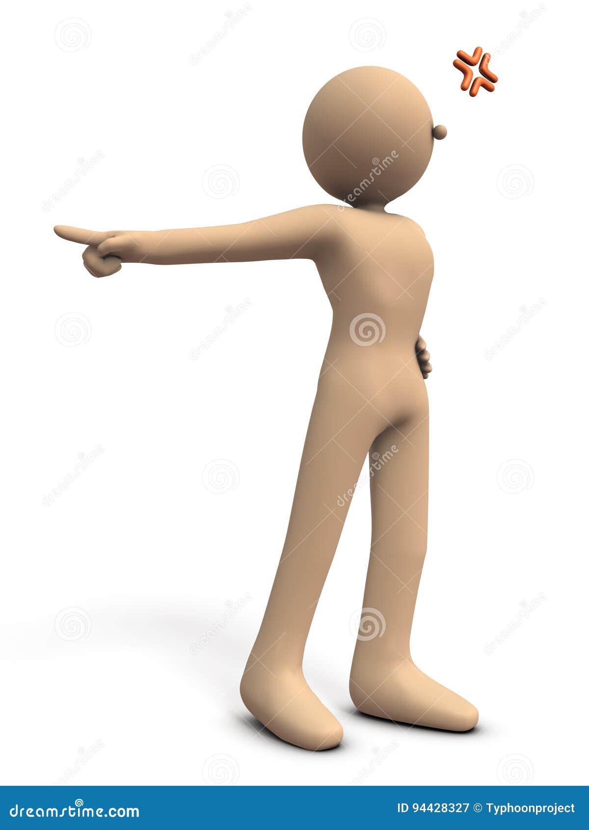 Character Orders Someone To Go Out. Stock Illustration - Illustration ...