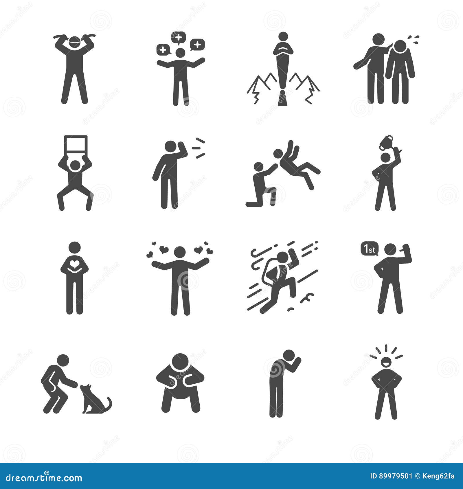 Character and Personality Icons Set Stock Vector - Illustration of ...