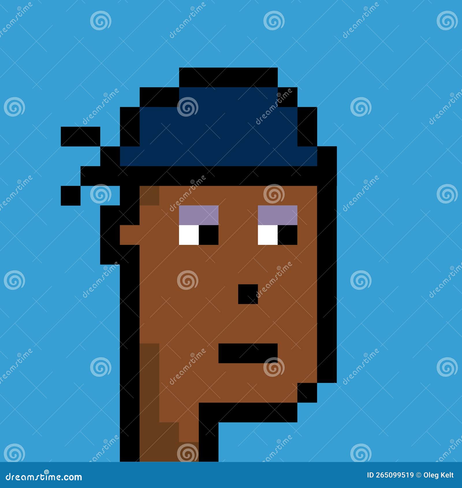 Character Portrait in Pixel Style. Vector NFT Head. Crypto. Stock ...
